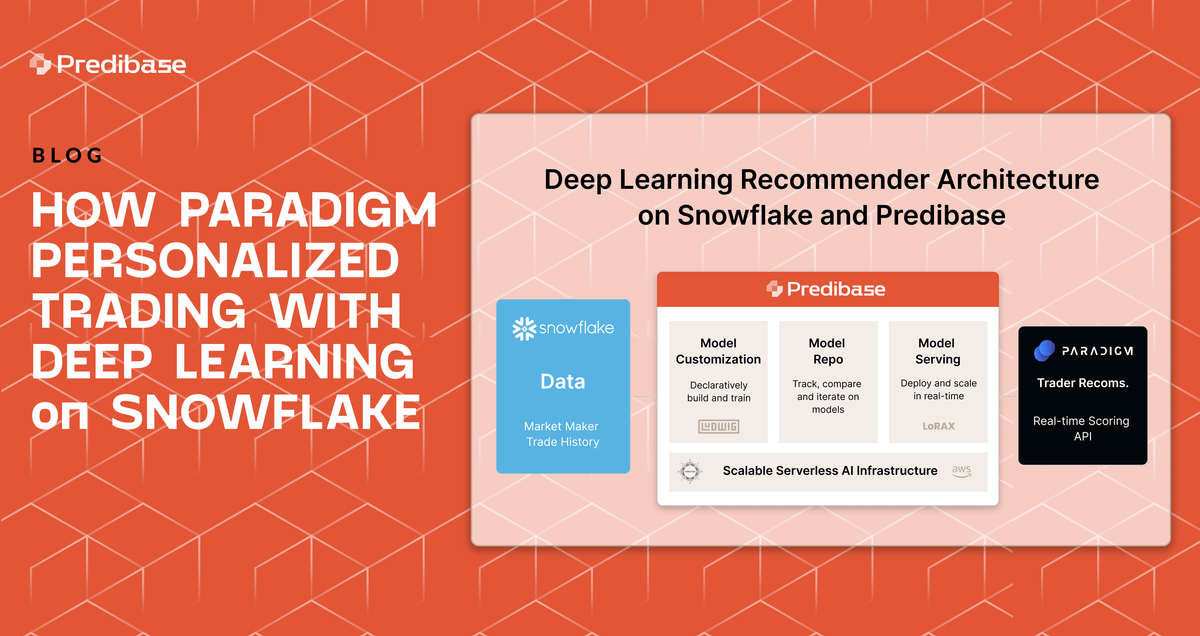Personalizing Trading with Deep Learning on Snowflake - Predibase - Predibase